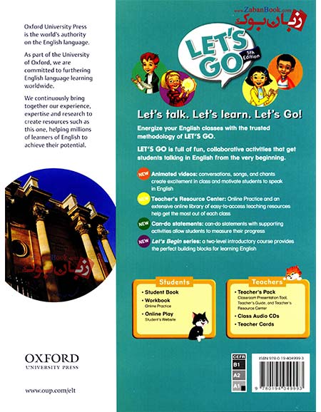 کتاب آموزشی کودکان لتس گو ویرایش پنجم Lets Go Begin 1 Fifth edition وزیری - فروشگاه کتاب زبان بوک