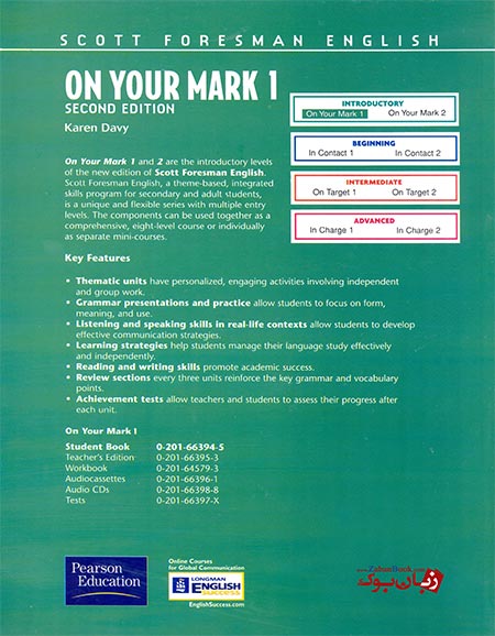کتاب آموزش زبان انگلیسی آن یور مارک یک On Your Mark 1 - فروشگاه کتاب زبان بوک